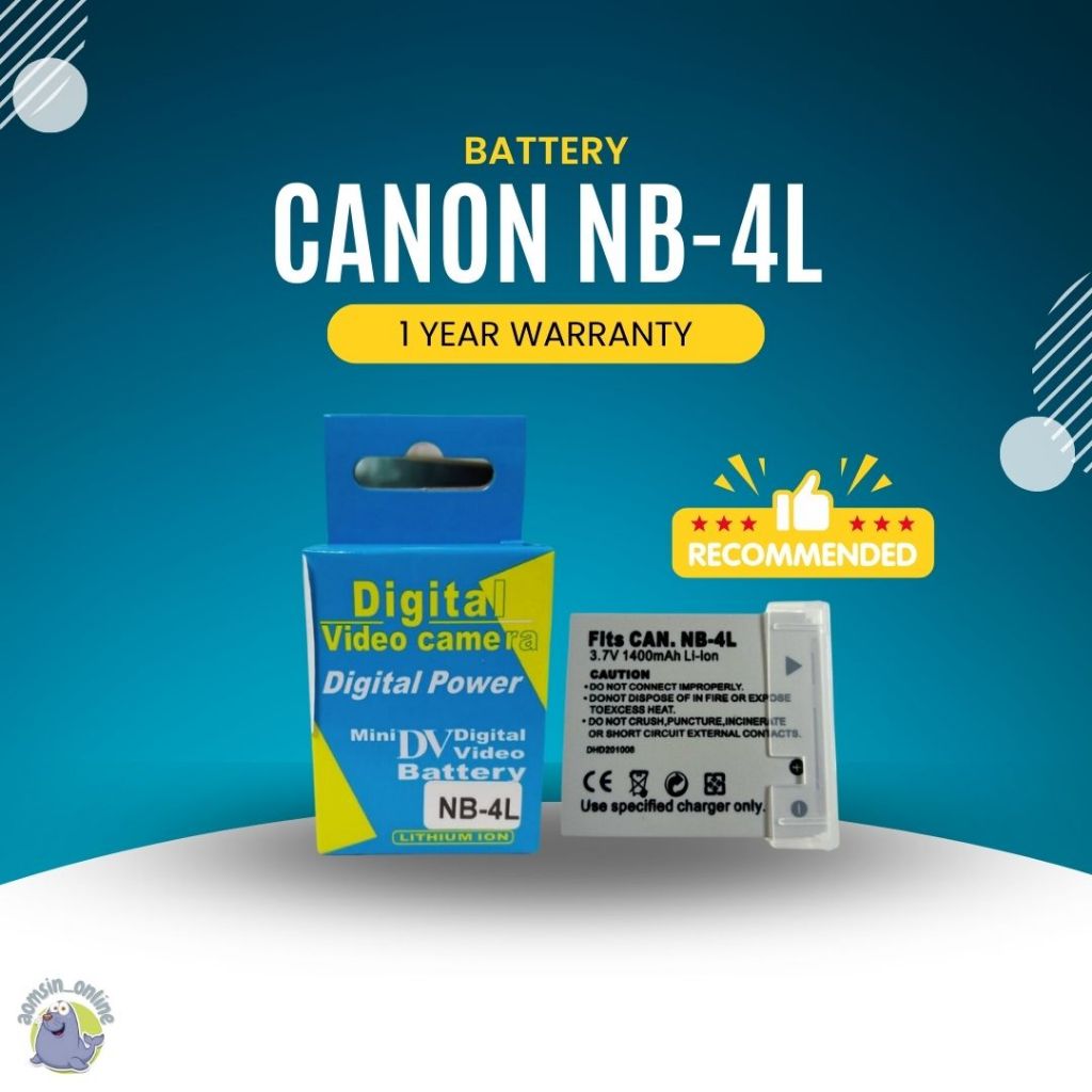 [ประกันแบต 1 ปี] Battery Pack Canon NB4L NB-4L (0010) | Shopee Thailand