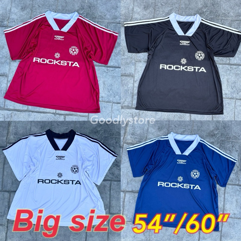 เสื้อกีฬา ROCKSTA ไซส์ใหญ่ อก54“ และ 60” เสื้อคอวี | Shopee Thailand