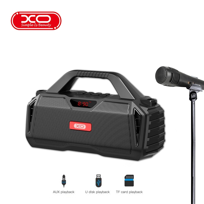 XO F-32 ลำโพงบลูทูธพกพา Portable มีไฟ LED Display Bluetooth Speaker with Microphone แถมไมโครโฟน ...