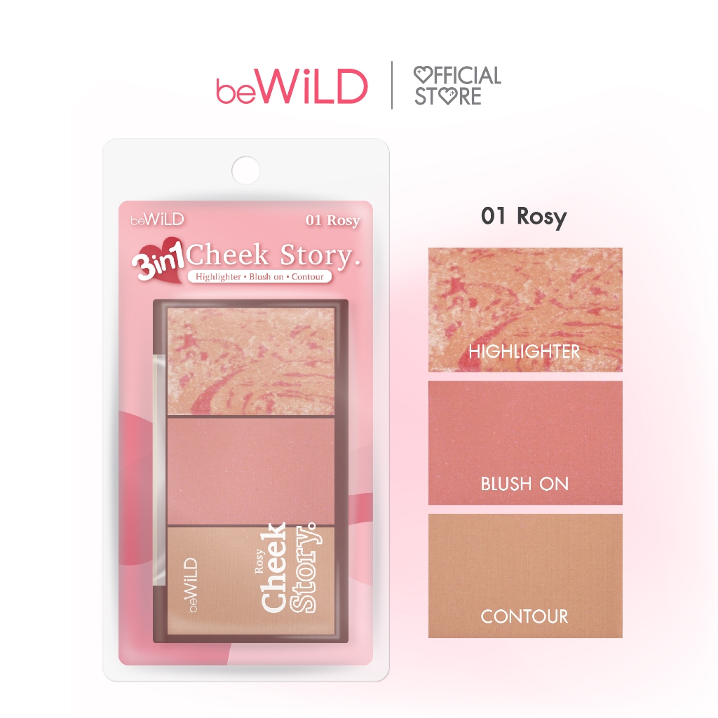 beWiLD Cheek Story 3IN1 Blush Palette | Shopee Thailand