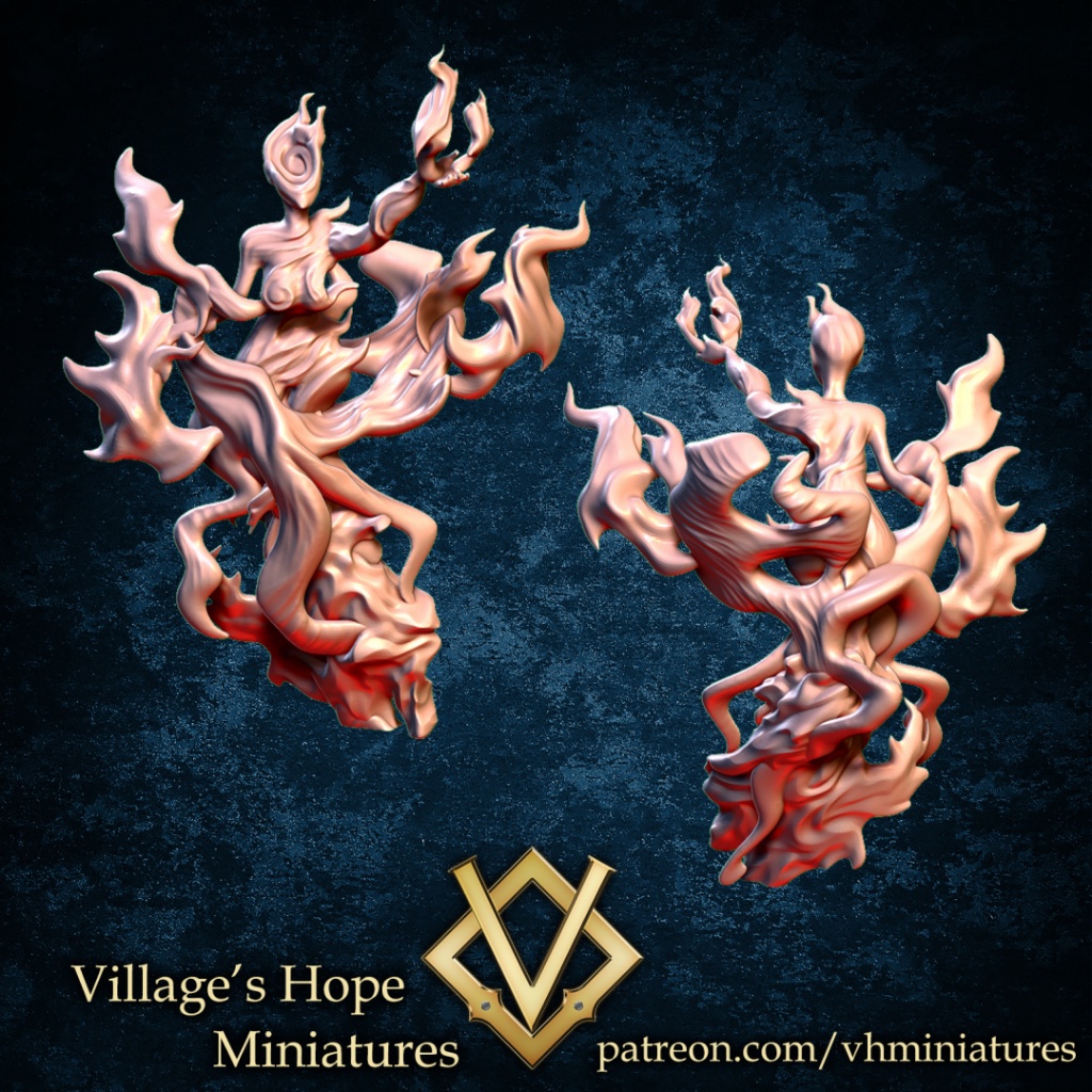 Fire Ghost 2 - Elemental / 3D printed miniature VHM | Shopee Thailand