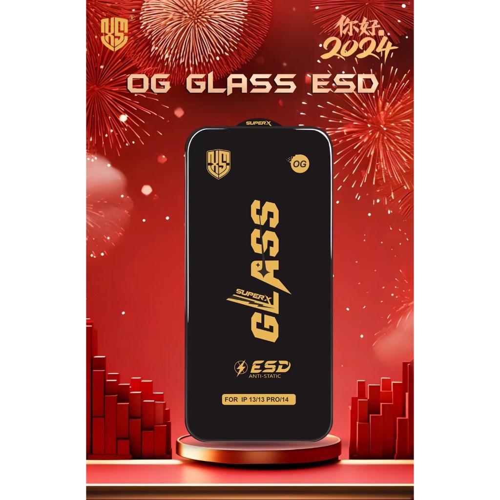 iphoneฟิล์มกระจก เต็มจอ OG GLASS ESD ภาพชัด คุณภาพดี ติดเองได้ 1กล่อง ...