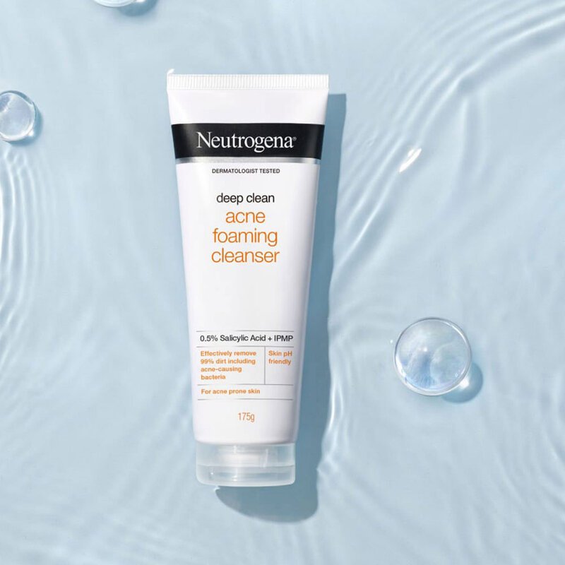 Neutogena Deep Clean Acne Foaming 175g หลอดใหญ่ นูโทรจีนาโฟมล้างหน้าดีพ ...
