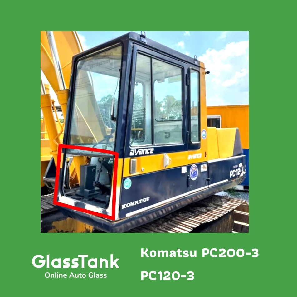 กระจกหน้าแผ่นล่าง โคมัตสุ Komatsu PC200-3 กระจกแม็คโคร | Shopee Thailand