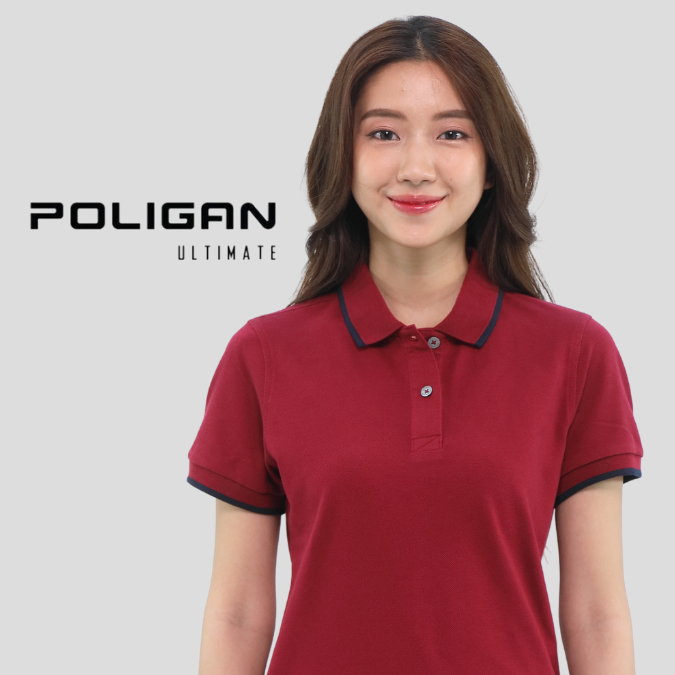 POLIGAN ULTIMATE เสื้อโปโล EX02 เสื้อโปโลหญิง รุ่นมีขลิบ โพลิแกนอัลติ ...