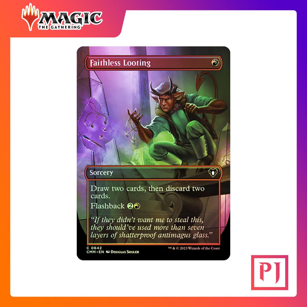 [MTG] Faithless Looting (Borderless) [CMM] [RED] [COMMON] [FOIL] [ENG ...