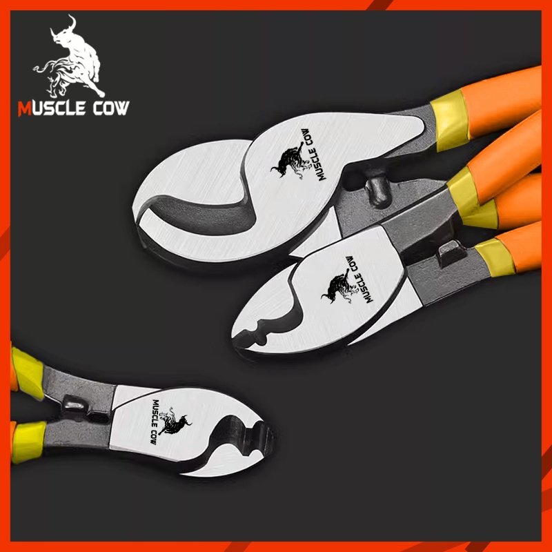 Muscle Cow คีมตัดสายไฟ กรรไกรตัดสายเคเบิ้ล 6”8”10” คีมตัดสายเคเบิ้ล ...