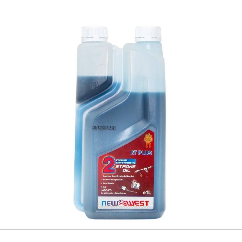 NEW WEST น้ำมันเครื่อง 2 จังหวะ ขนาด 1 ลิตร ลดการสึกกร่อนของเครื่องยนต์ ...