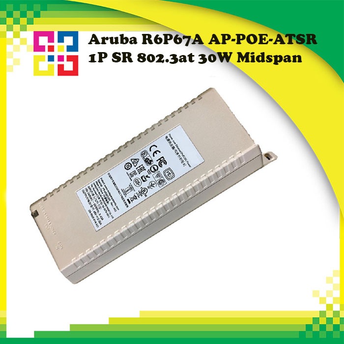 HPE Aruba R6P68A AP-POE-AFGE 1P GE 802.3af 15.4W Midspan | Shopee Thailand