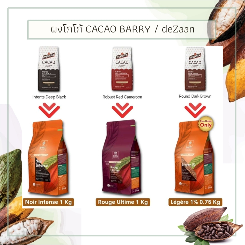 ผงโกโก้ VAN HOUTEN / CACAO BARRY Cacoa Powder Warm Brown Noir Intense ...