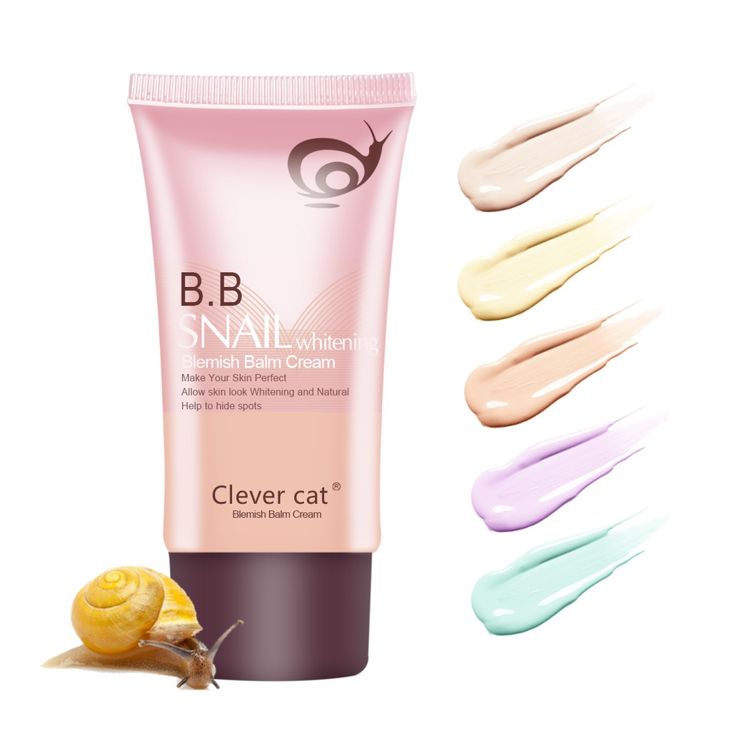 บีบีหอยทาก Clever Cat Snail B.B Snail Whitening Blemish Balm Cream 50ml ...
