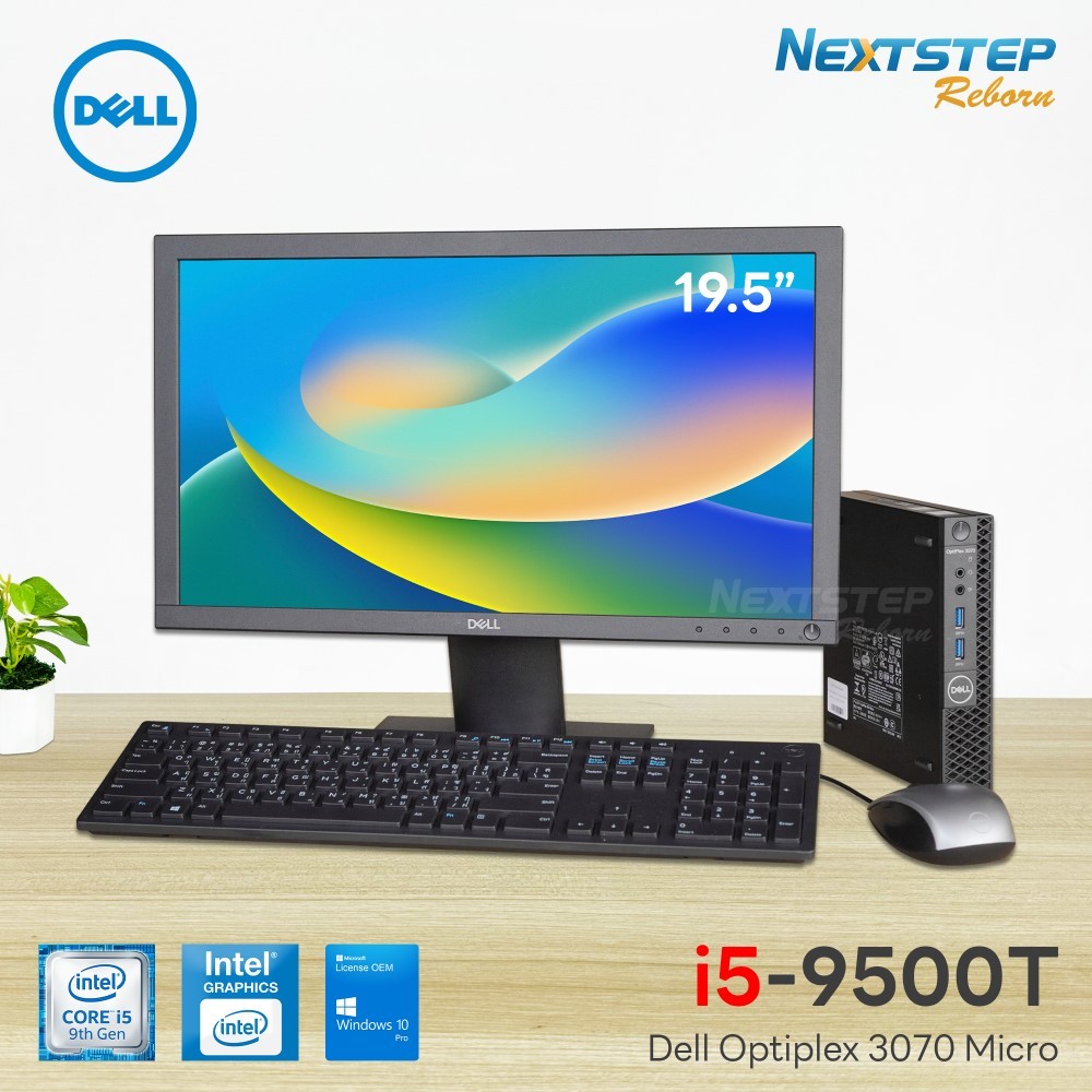 Mini Pc Dell Optiplex 3070 Micro Core i5 9500T Ram 8GB M.2 512GB License Windows 10 Pro Monitor ...