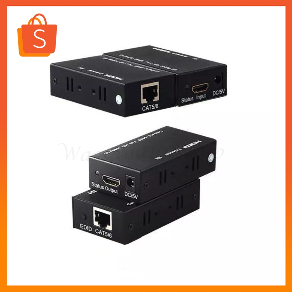 60M HDMI-compatible Extender Cat5e Cat 6 Ethernet IP TCP signal HD to ยังไม่มีคะแนน | Shopee ...