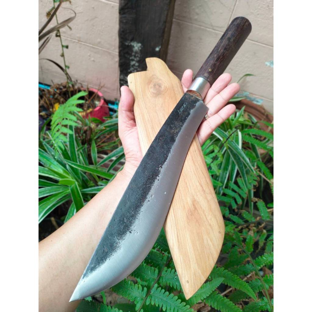 มีดเหน็บ อีเหน็บ E-Nep มาเชเต้ Machete มีดเดินป่า มีดแคมป์ ใบ 10.6” SUP9 ผิวไฟ ด้ามสาธรฝักสัก คอ ...