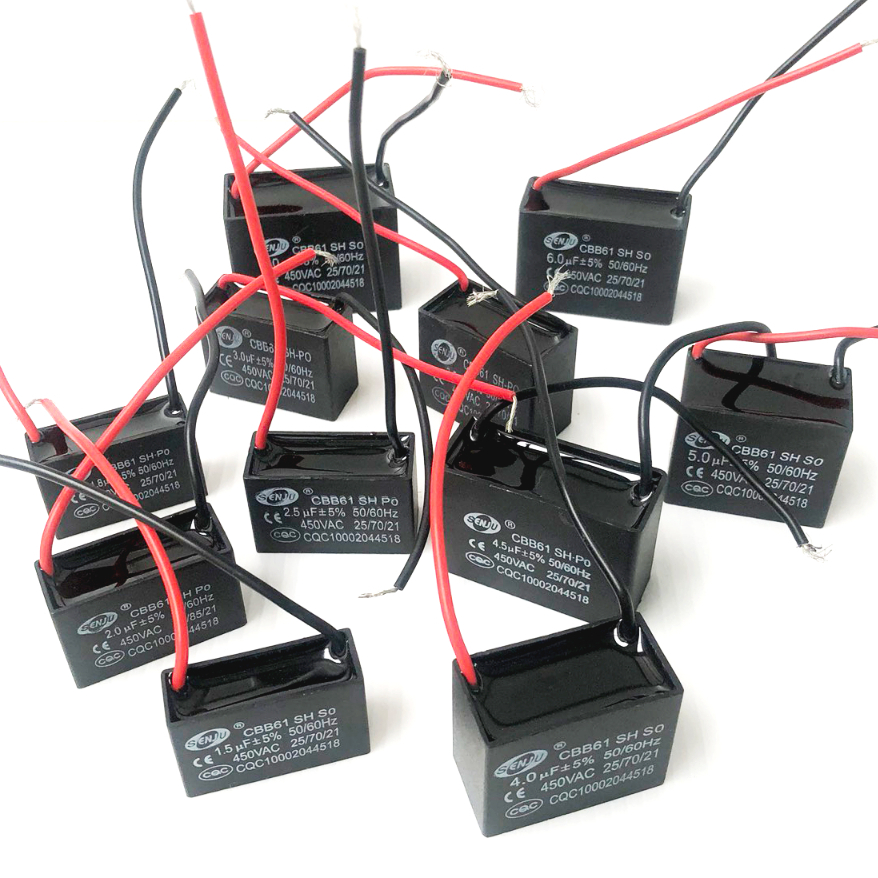 คาปาซิเตอร์ อะไหล่พัดลม Capacitor CBB61 - 1.5UF / 1.8UF / 2UF / 2.4UF คาปา อะไหล่ฮาตาริ ตัวเก็บ ...