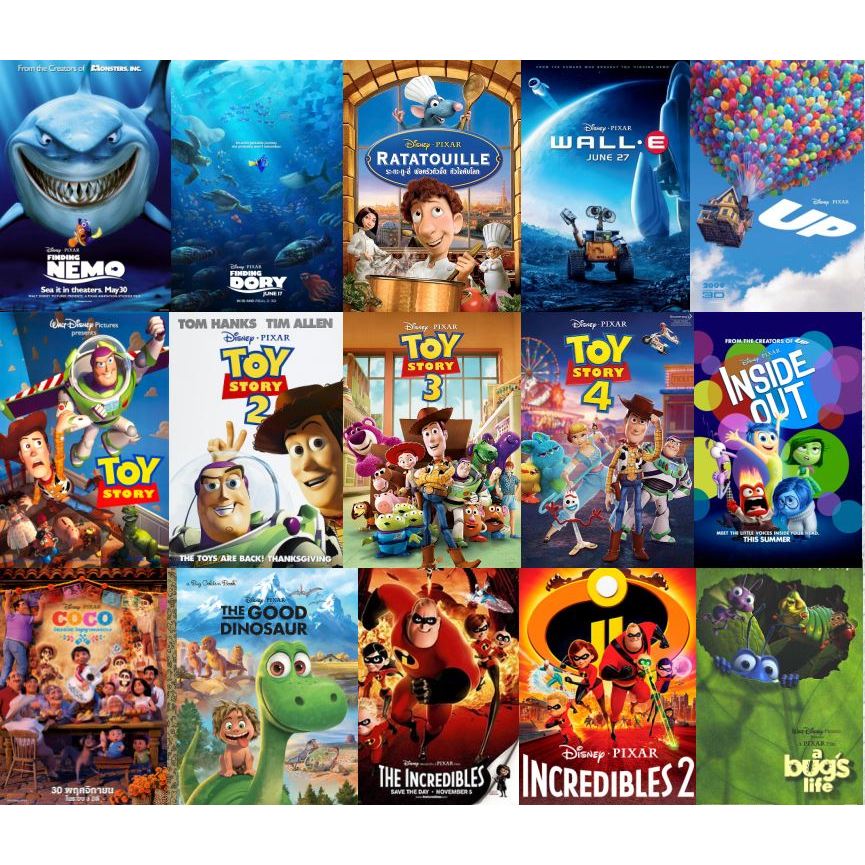 Flash Drive 64 Gb Pixar Best Animation collection ภาพ Full HD 1080p ...