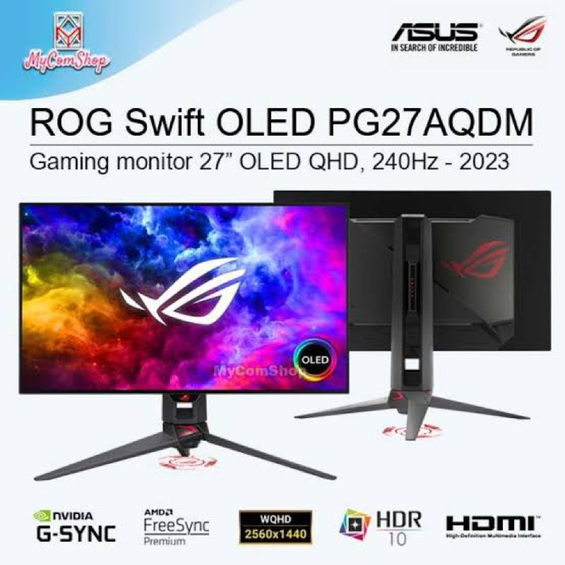 ASUS ROG SWIFT OLED PG27AQDM 27”/OLED/2K/240 Hz/2560*1440hz/2k/free ...