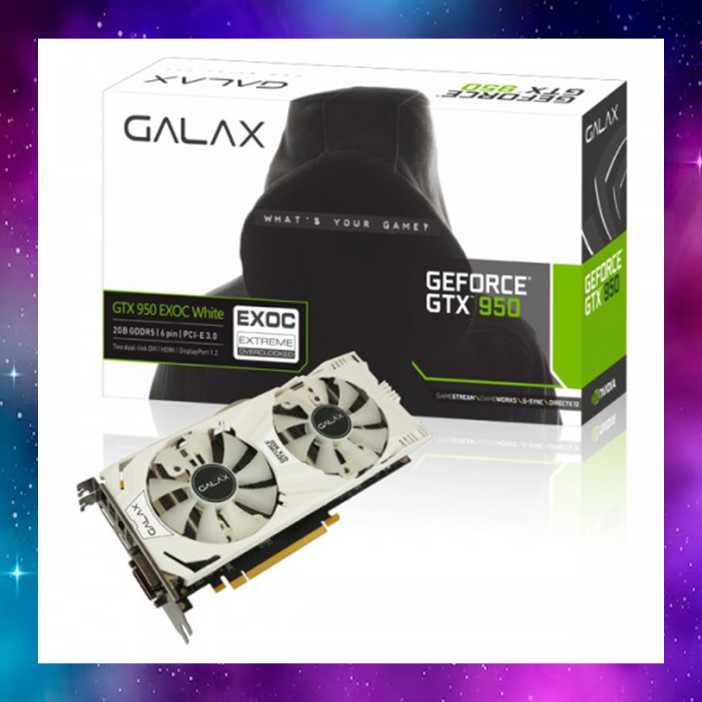 VGA (การ์ดแสดงผล) GALAX GTX950 950 EX OC 2GB มีกล่อง ใช้งานได้ปกติ | Shopee Thailand