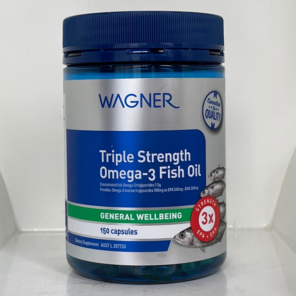 Wagner Triple Strength Omega-3 Fish Oil 150Capsules บำรุงสุขภาพและการ ...