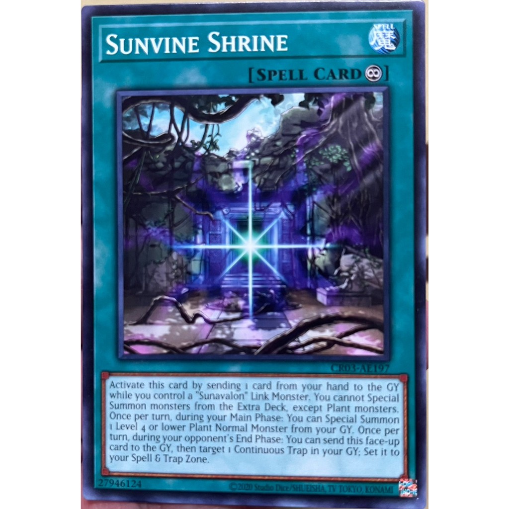Yugioh Asia-Eng [CR03-AE197] Sunvine Shrine (Common) การ์ดยูกิแท้ถูก ...