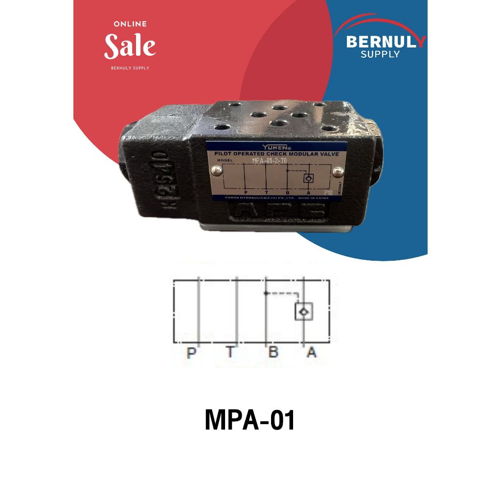 Pilot Operated Check Modular Valve Model : MPA,MPB,MPW-01 ยี่ห้อYUKEN ...