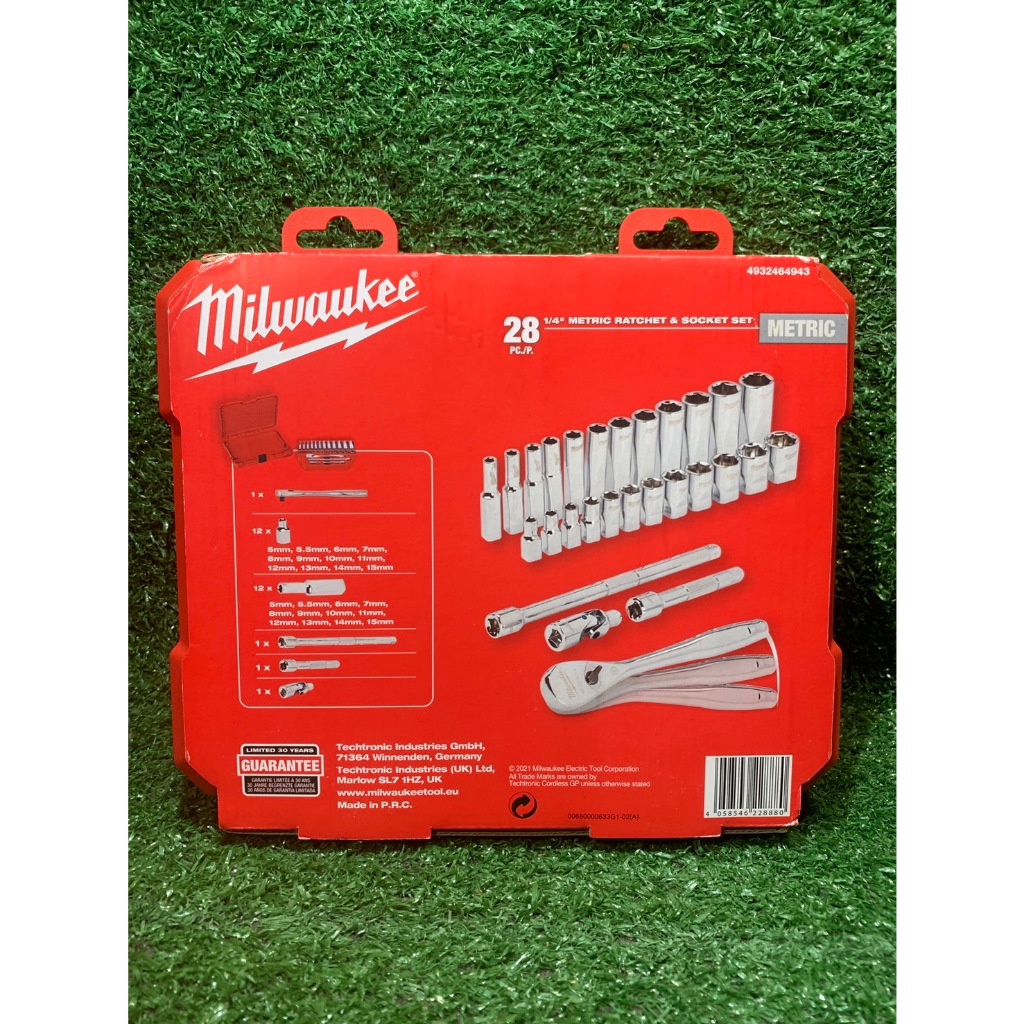 Milwaukee 4932464943 ชุดประแจบล็อก 1/4" (28 ชิ้น) | Shopee Thailand