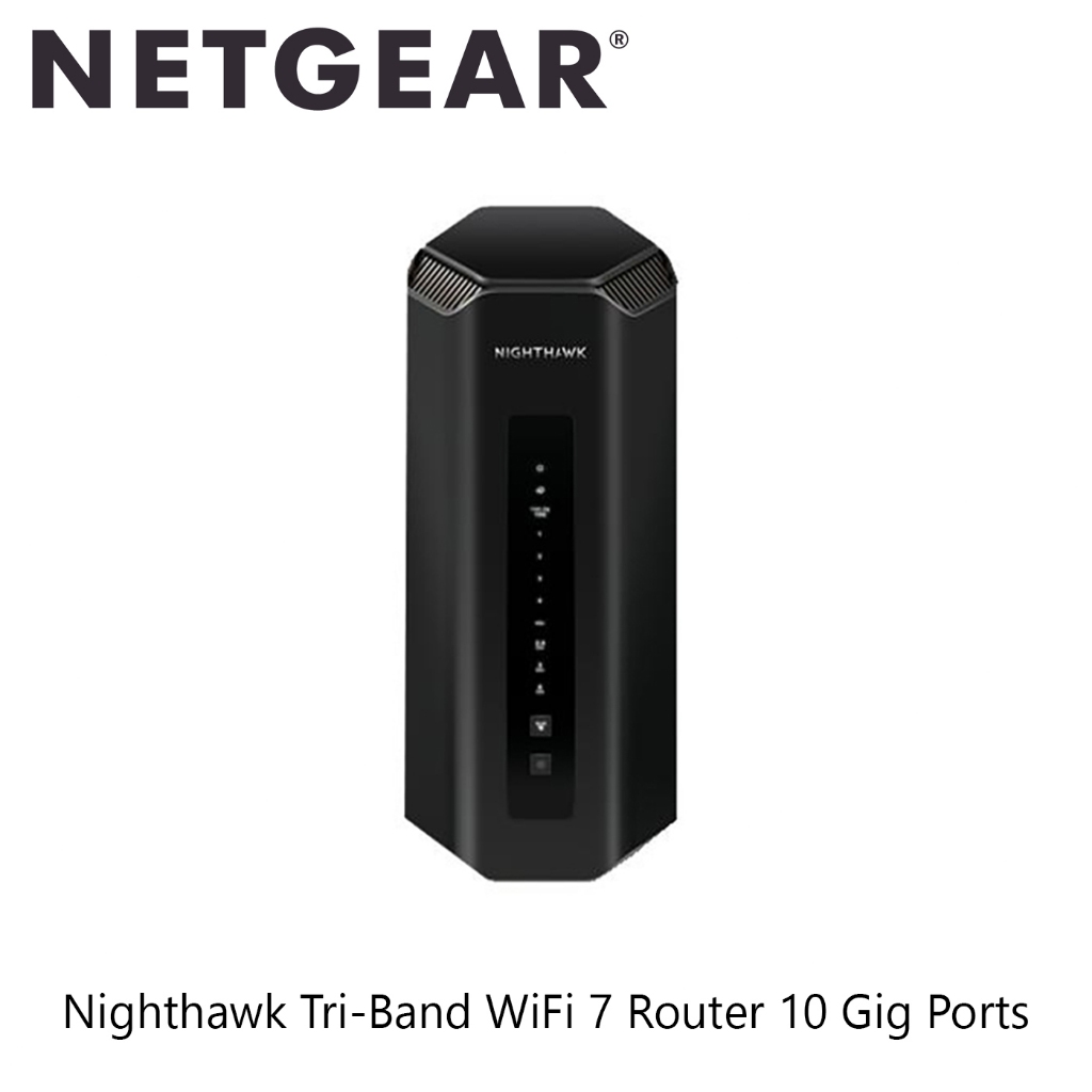 NETGEAR (RS700S) Nighthawk Tri-Band WiFi 7 Router BE19000, 10 Gig Ports ...