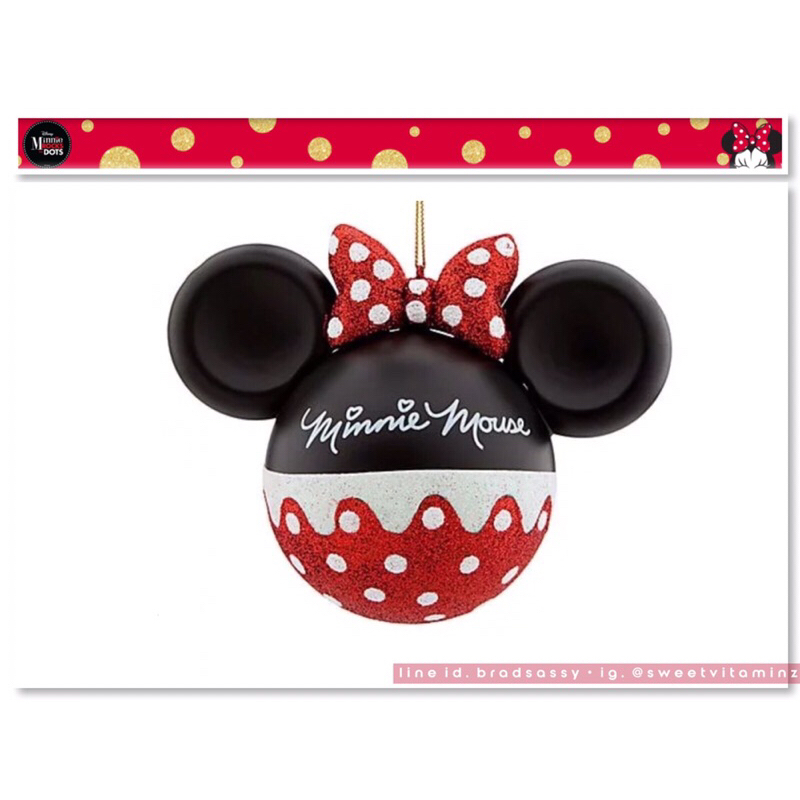 ️I Am Minnie Mouse Ball Ornament พร้อมลายเซ็นต์ : น่ารักมาก หายากมากกก ...