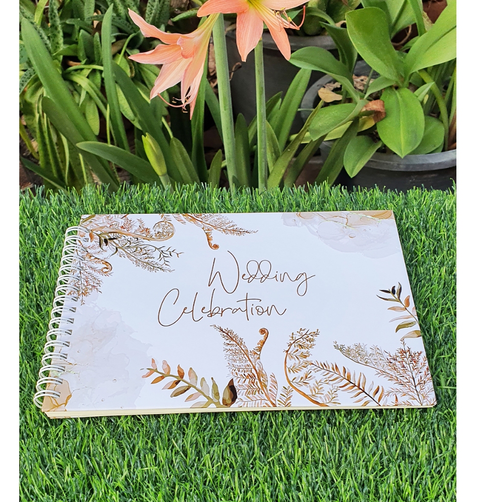 สมุดเซ็นอวยพรเล่มกลาง ขนาด 17x23 cm Wedding Celebration พร้อมส่ง ...