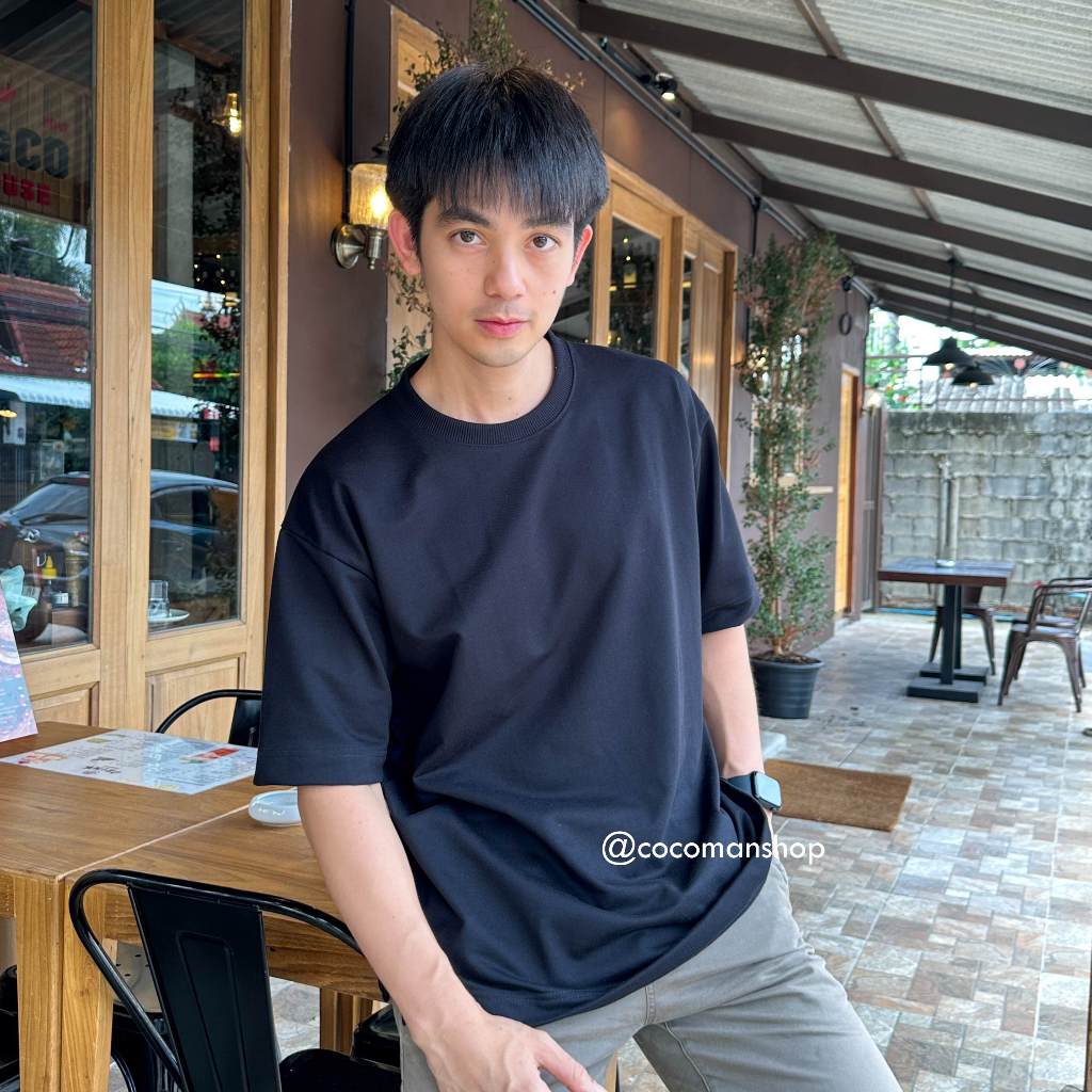 COCO-MAN เสื้อยืดโอเวอร์ไซส์ คอกลม แขนสั้น ผ้าอยู่ทรงสวย Oversize T ...