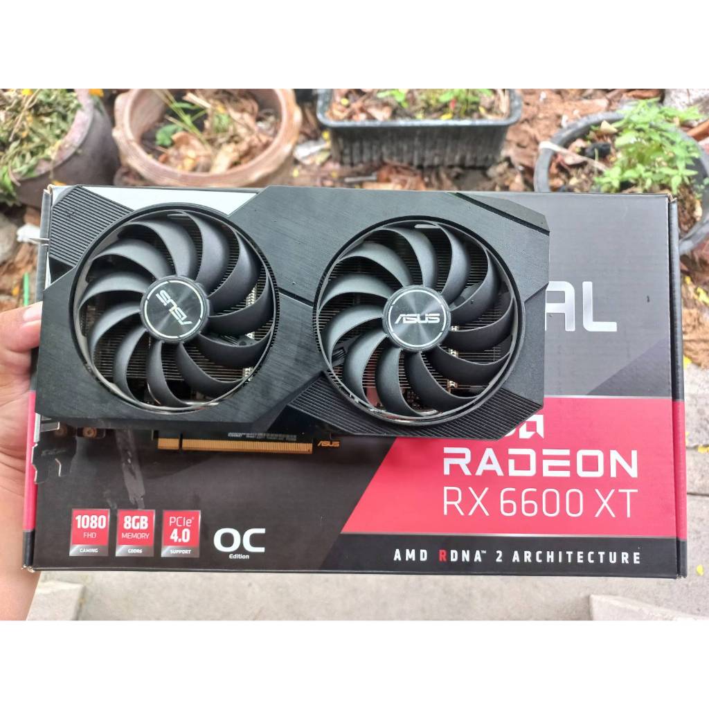 การ์ดจอ ASUS RX 6600XT 8GB GDDR6 DUAL , RX 6600 XT | Shopee Thailand