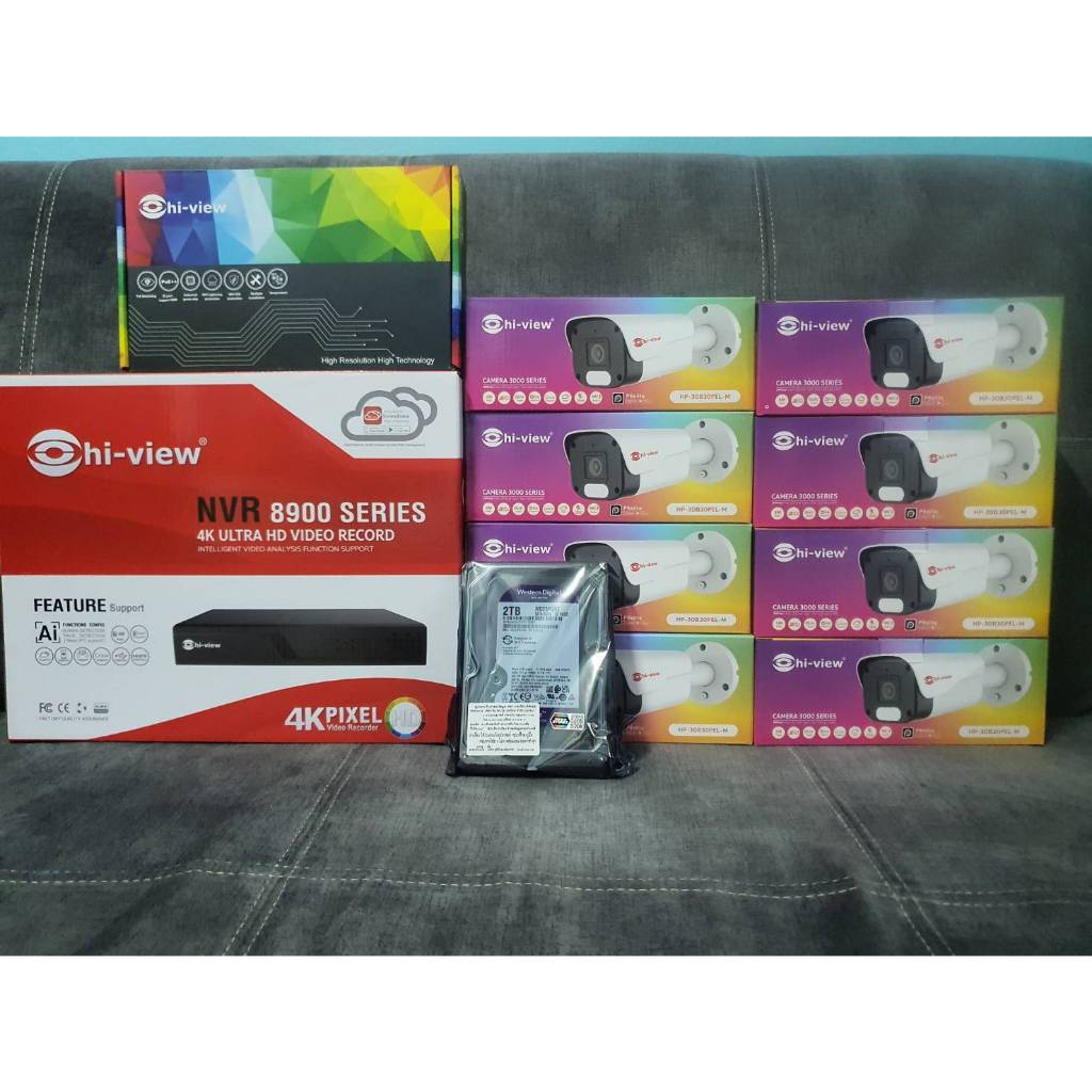 กล้องวงจรปิดระบบ IP HIVIEW ชุด 8 ตัว HP-30B30PEL-M | Shopee Thailand