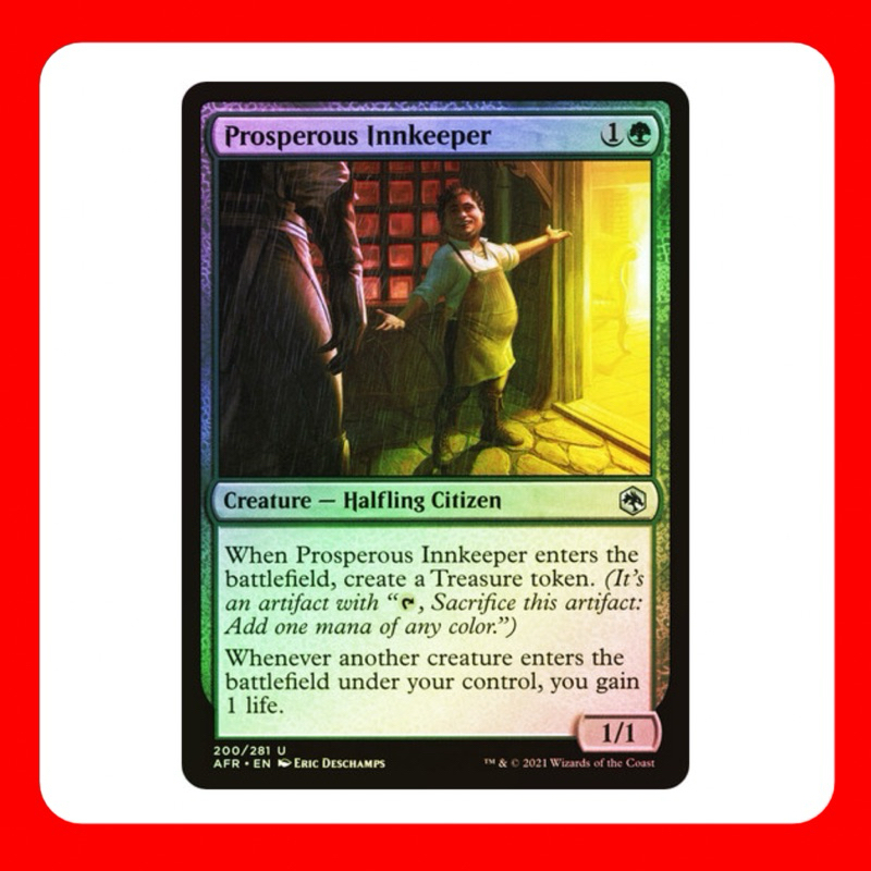 [MTG] Prosperous Innkeeper [AFR] [GREEN] [UNCOM] [FOIL] [ENG] (การ์ดเม ...