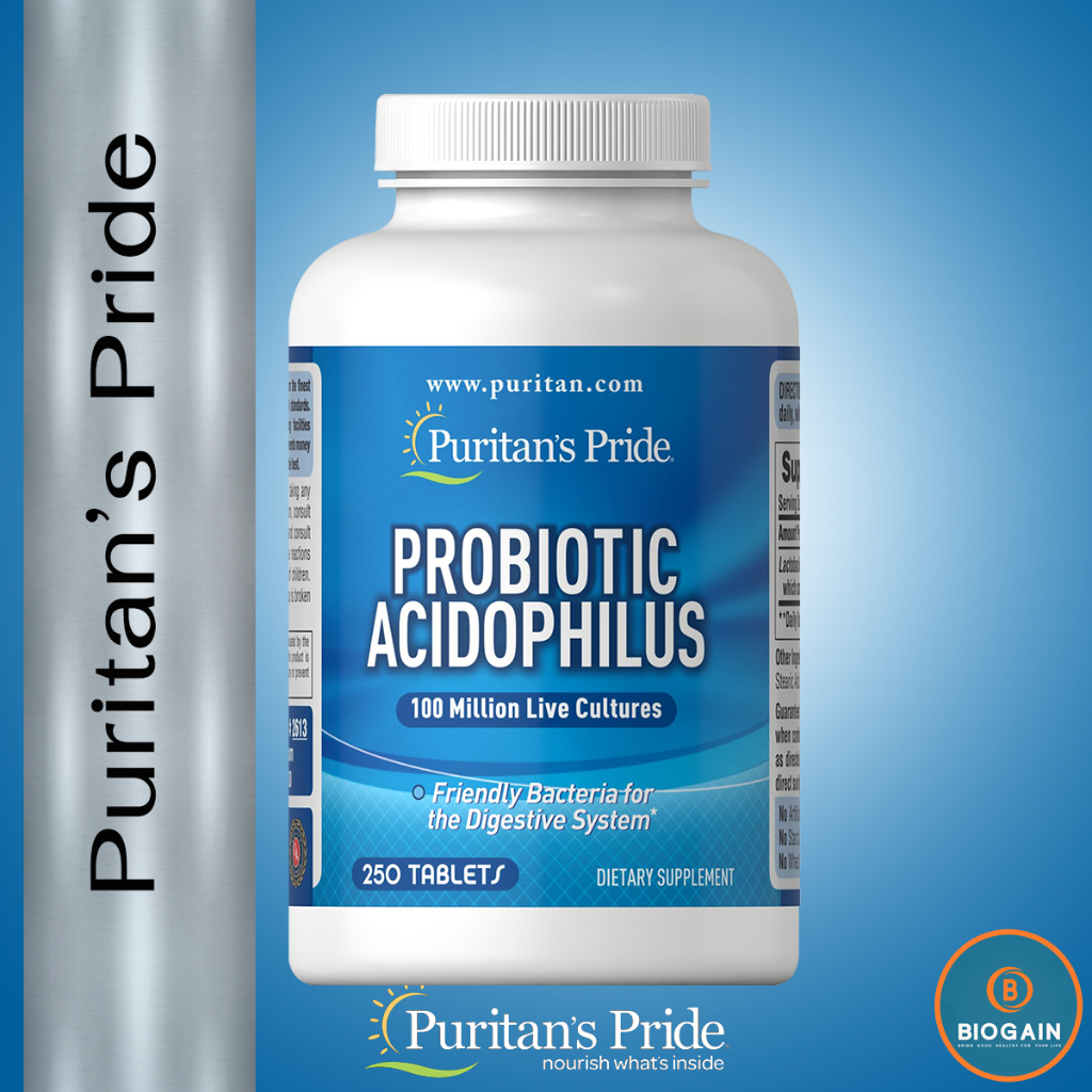 Puritan's Pride Probiotic Acidophilus 100 million / 250 Capsules | Shopee Thailand
