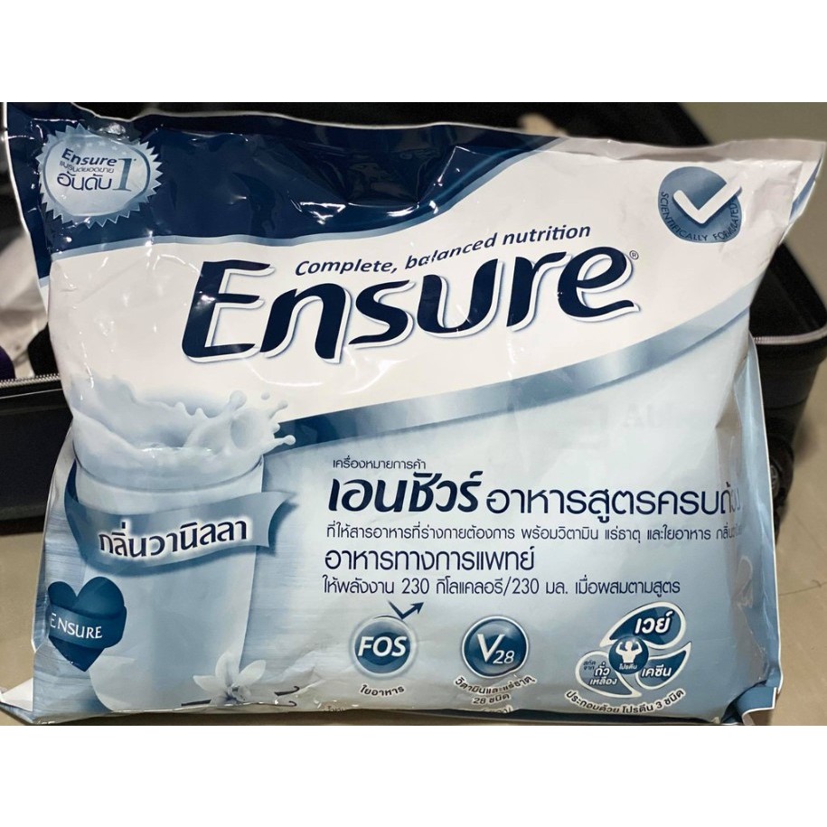 Ensure Vanilla เอนชัวร์ ขนาด 2.4 kg (400g*6ถุง) อาหารเสริม แบบถุงเติม | Shopee Thailand