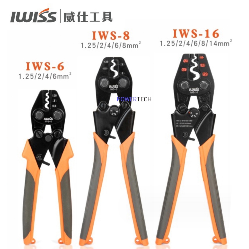 คีม คีมย้ำมัลติฟังก์ชั่น IWS-6 IWS-8 IWS-16 คีมย้ำหางปลา คีมย้ำ IWISS Crimping tool | Shopee ...