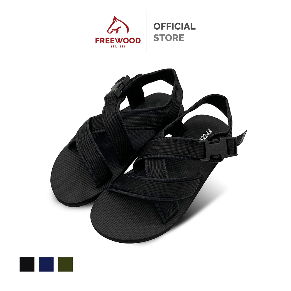FREEWOOD SANDALS รองเท้ารัดส้น รุ่น 33-235 สีดำ / สีกรม / สีซาฟารี ...