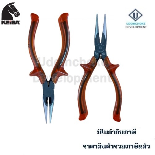 คีม KEIBA T-306S-6" ปากแหลมด้ามหนาชุบ | Shopee Thailand