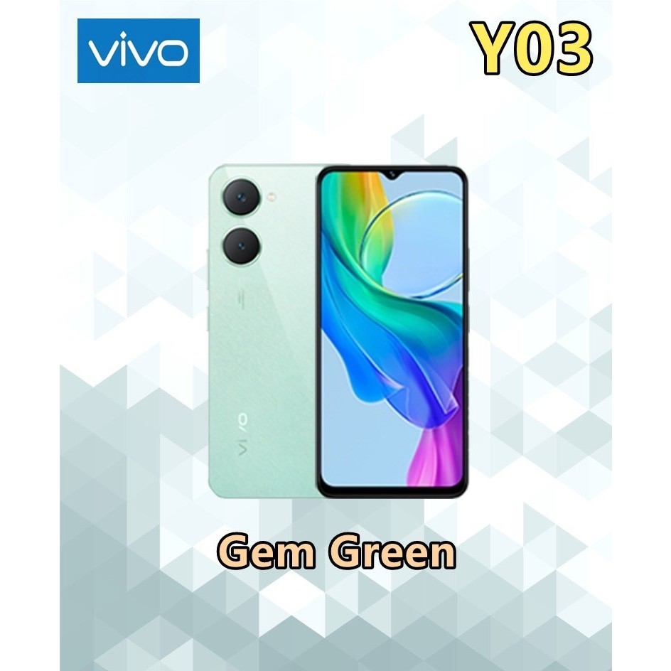 เครื่องแท้ศูนย์ไทย 100 % vivo Y03(4GB/64GB) จอลื่น ขนาด 6.56" 90Hz ชิป Helio G85 กันน้ำได้ IP54 ...