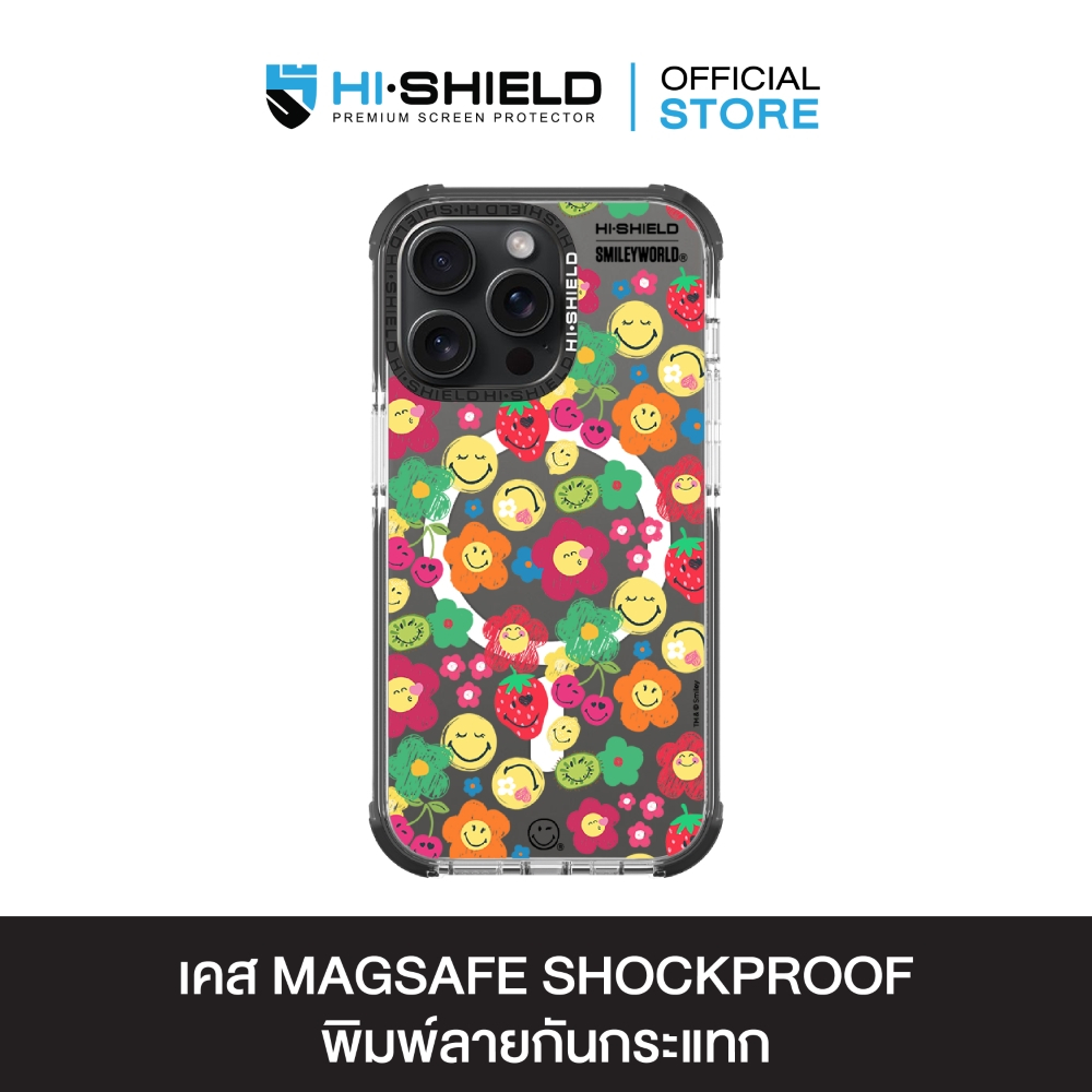 HI-SHIELD Stylish Magsafe Shockproof Case รุ่น Happy Smile9 [iPhone16 ...