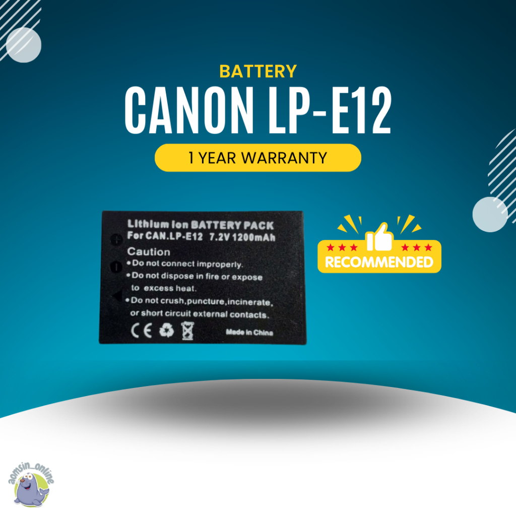 (ประกันแบต 1 ปี )แบตเตอรี่ กล้อง แคนนอน รุ่น LP-E12 (0013) | Shopee Thailand