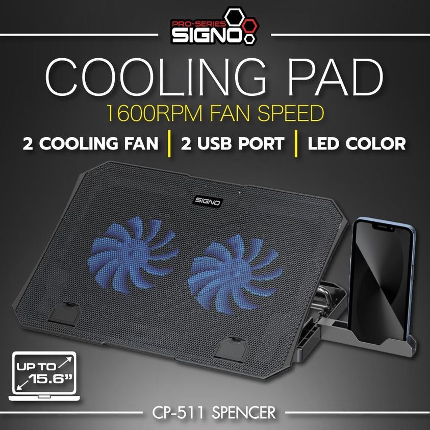 Signo Notebook Cooling Pad พัดลมโน๊ตบุ๊ค รุ่นCP-511 | Shopee Thailand