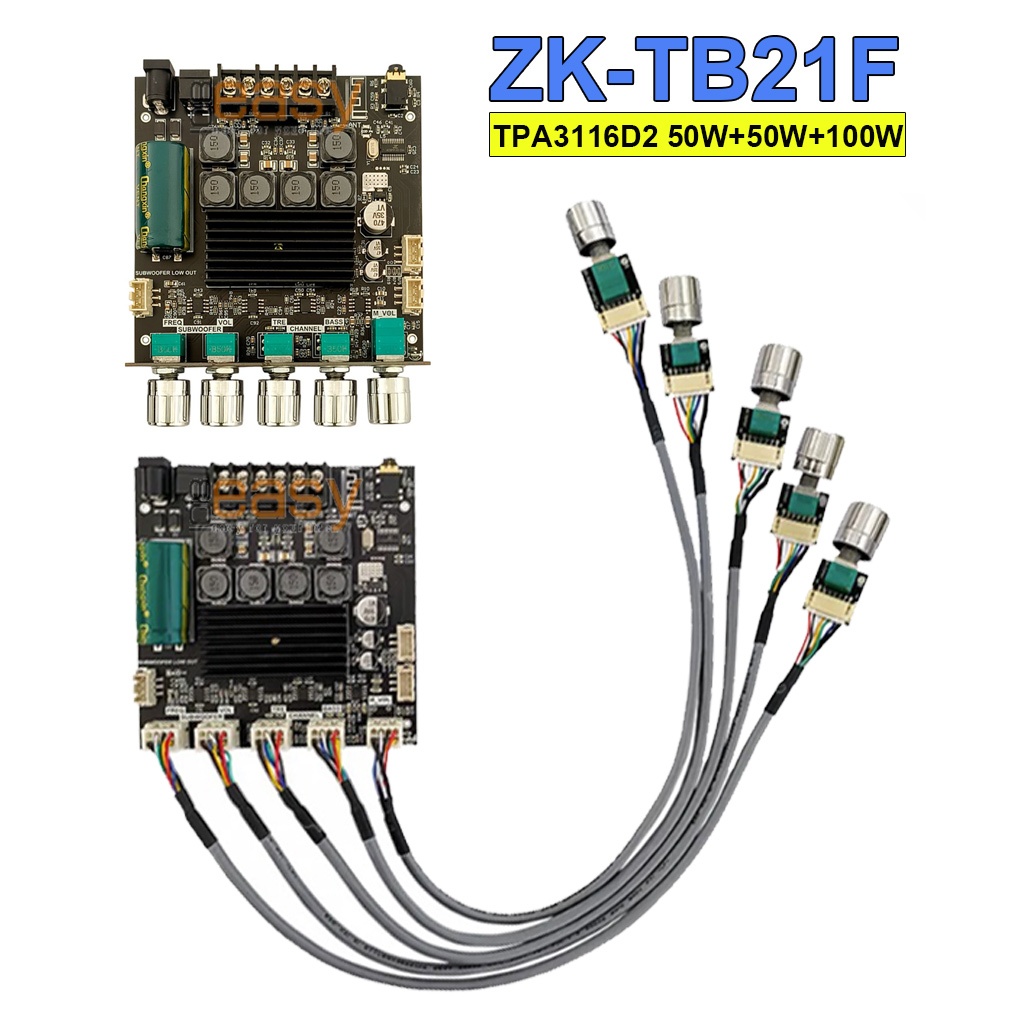 ZK TB21 TB21F TPA3116D2 Bluetooth 5.0 Amplifier Board 2.1 Channel High ...