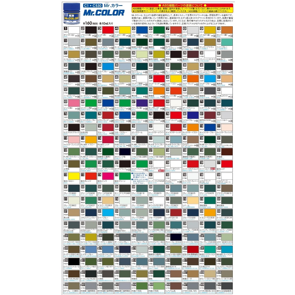 Mr.Hobby,Mr.Color,สีกันเซ่ C1- C121 10ml | Shopee Thailand