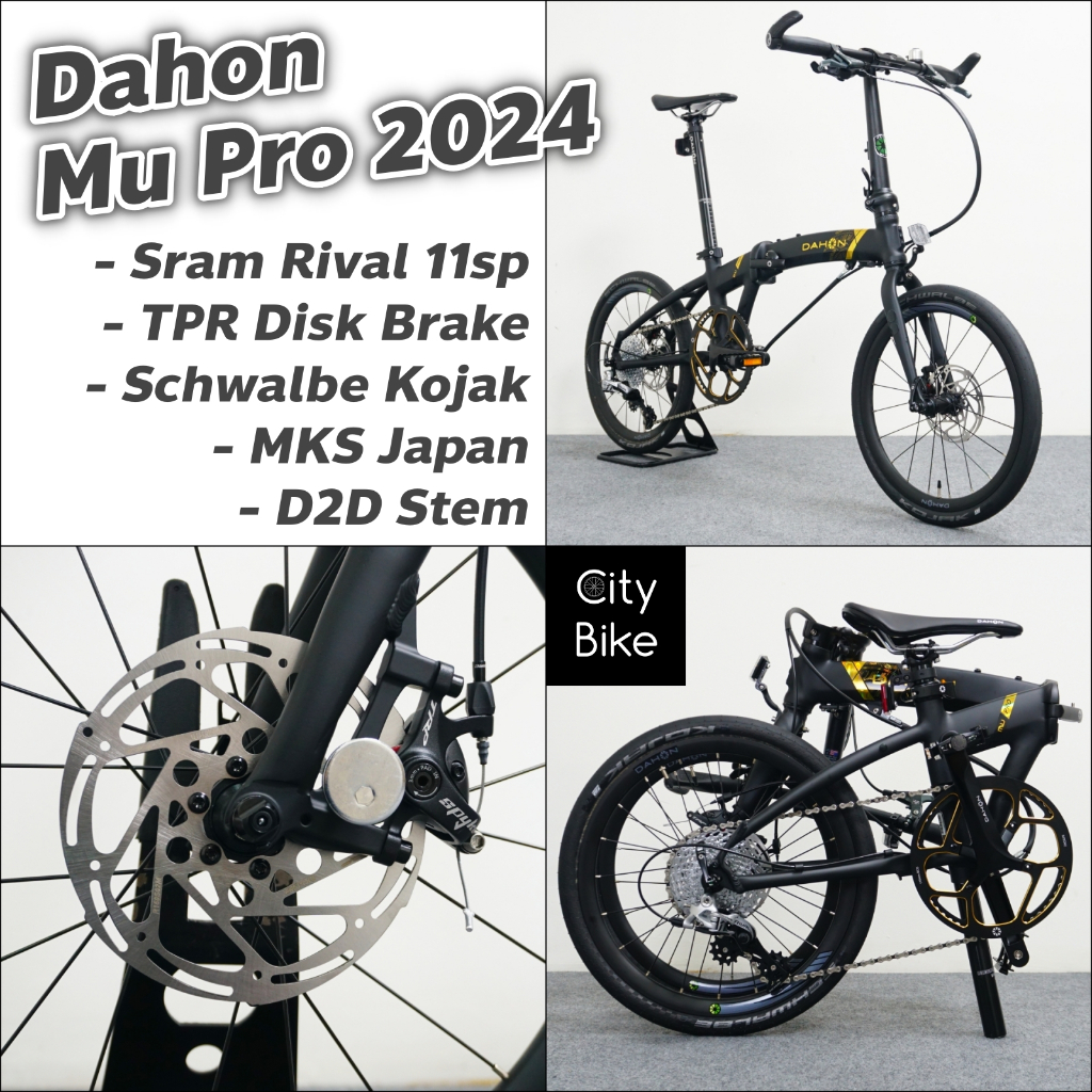 !!ส่งไว!!จักรยานพับ Dahon Mu Pro Sram 11speed Disk Brake รุ่นท้อปสุด ปี 2024 | Shopee Thailand