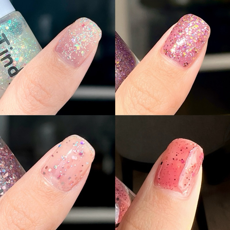 [ใหม่ล่าสุด] Tindy สีทาเล็บ รุ่นกากเพชร กลิตเตอร์ ไม่ต้องอบ ทาง่าย แห้ง ...