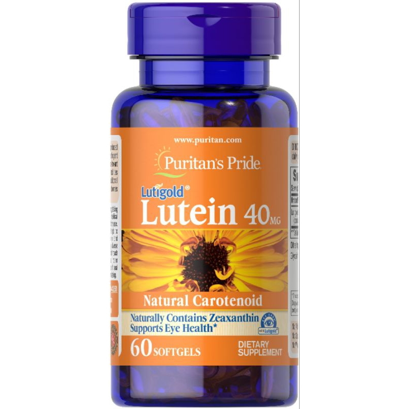 Puritan Lutigold Lutein 40 mg with Zeaxanthin 60 softgels ลูทีน ถนอม ...
