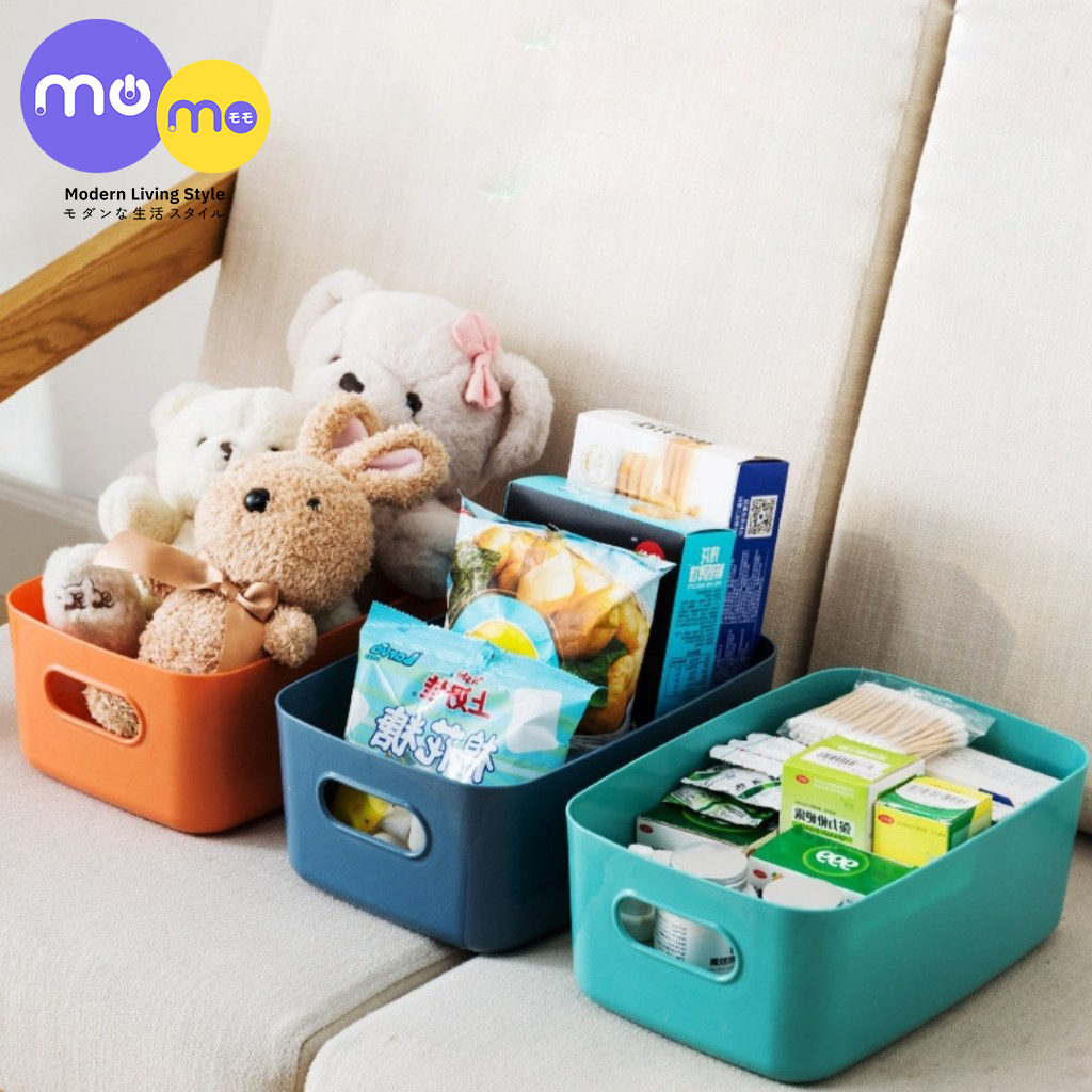 MOMO กล่องพลาสติกไม่มีฝาปิด กล่องใส่ของ storage box สไตล์มินิมอล สำหรับ ...