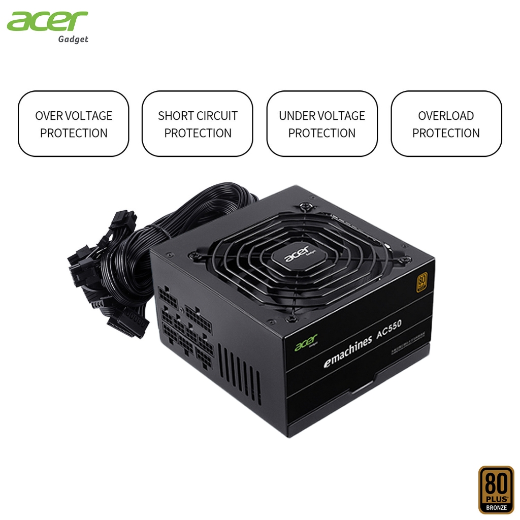 Power Supply (อุปกรณ์จ่ายไฟ) Acer eMachine 550W 80+ Bronze DC-DC Full ...