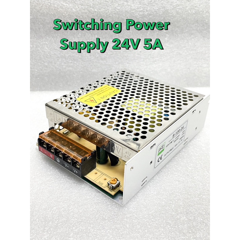 Switching Power Supply 24V 5A (แพ็ค1ตัว) ตัวแปลงแรงดันไฟฟ้า MODEL:S-120-24 สวิตช์ชิ่งเพาเวอร์ ...